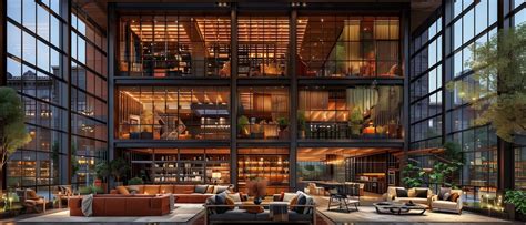 Modern Glass House Interior Design Premium Ai Generated Image