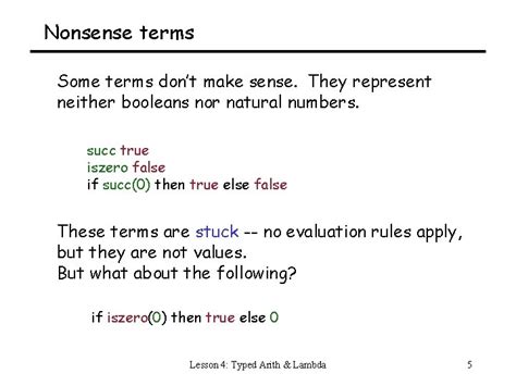 Lesson 4 Typed Arithmetic Typed Lambda Calculus 12102