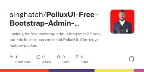 Github Singhateh Polluxui Free Bootstrap Admin Template Looking For Free Bootstrap Admin