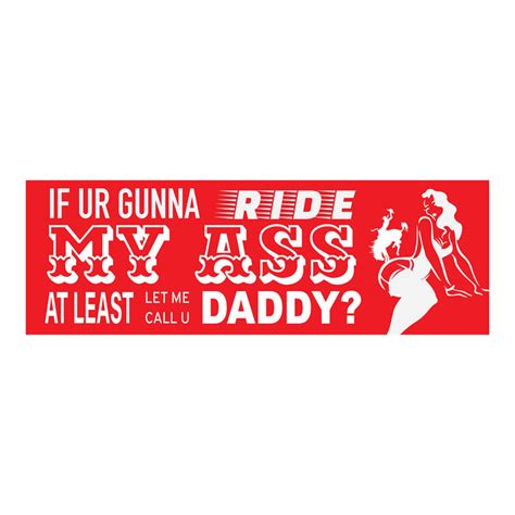 Ride My Ass Bumper Sticker Brown Cardigan