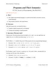 Hw Pgms Solution Illinois Institute Of Technology Homework Programs And Their Semantics Cs