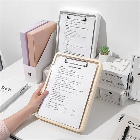 โฟลเดอร์กระดาษทดสอบเก็บคลิปจัดระเบียบ A4 แฟ้มเอกสารเก็บคลิปนักเรียนเขียนบอร์ดมัลติฟังก์ชั่นคลิป