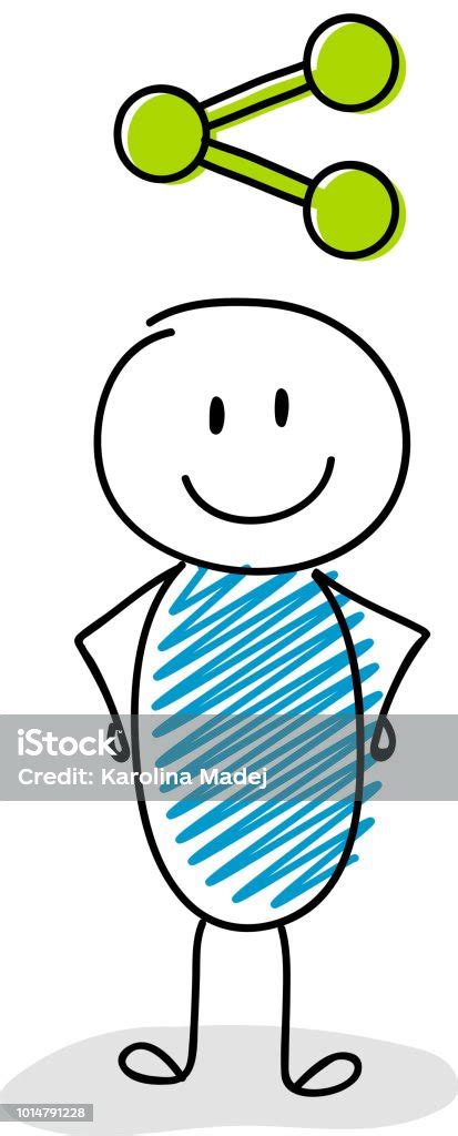 공유 아이콘 함께 웃는 Stickman 벡터입니다 개념에 대한 스톡 벡터 아트 및 기타 이미지 개념 공유 개념 기업