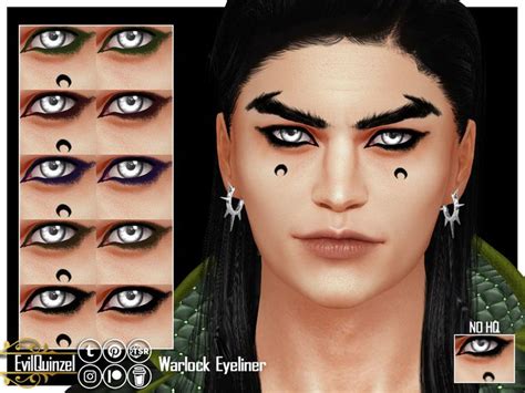 Evilquinzels Warlock Eyeliner In 2024 Eyeliner Makeup Cc Sims