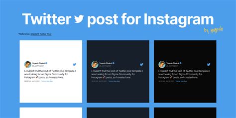 Twitter Post For Instagram Community Figma Community