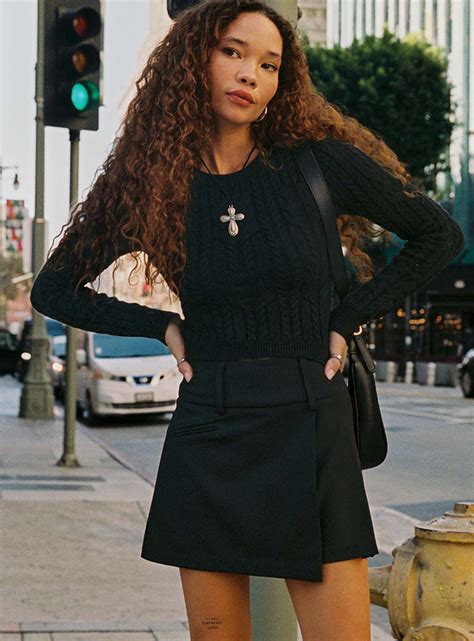 Kinzlee Mini Skirt Black Princess Polly Usa