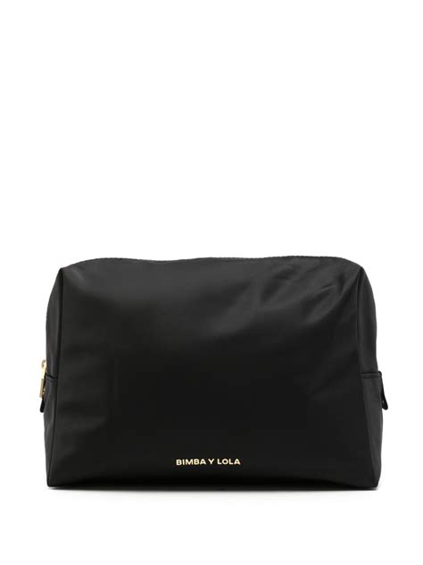 Bimba Y Lola Medium Logo Lettering Makeup Bag Farfetch