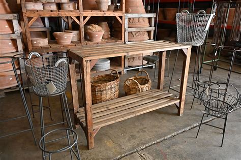 Vintage Wood Shelf Detroit Garden Works