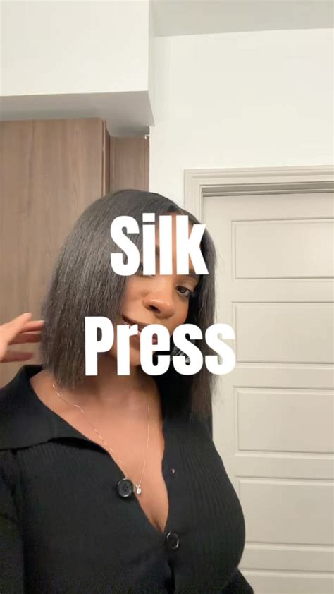 Alexus L Morris Silk Press Szn 🤍 My Hair Isnt Heat Trained So She
