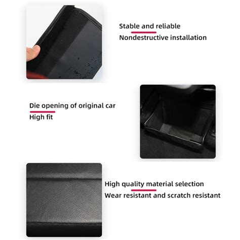 Tesla Model Y Pu 가죽 자동차 내부 보관 글러브 박스 수정 액세서리 스타일 좌석 모델
