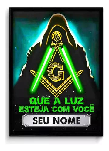 Quadro Tecido Super Brilho Maçonaria Nome Modelo Parcelamento sem juros