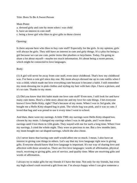 Prepared Speech Pdf