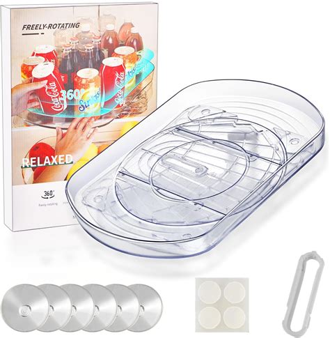 Lazy Susan Turntable Organizer For Refrigerator Square