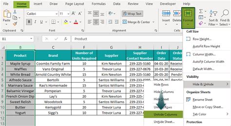 Unhide Excel Column Top Methods How To Unhide All Column