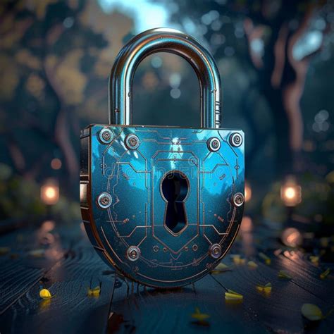 Secure Digital Environment 3d Padlock Symbolizes Cyber Security Concept