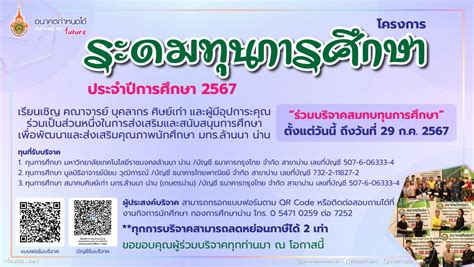 เชิญชวนคณาจารย์ บุคลากร ศิษย์เก่า และผู้มีอุปการะคุณ ร่วมบริจาคในโครงการ “ระดมทุนการศึกษา ประจำ