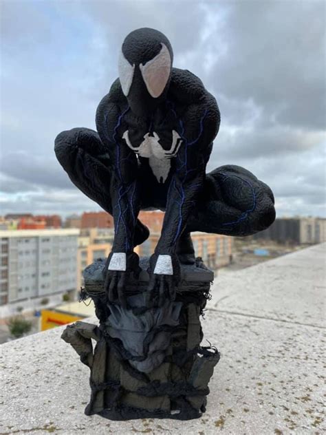 Symbiote Spiderman Iconic Pose Figure Stl File Marvel Etsy