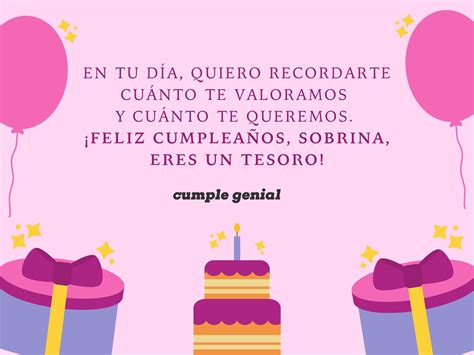 Tarjetas De Cumplea Os Para Una Sobrina Para Dedicar Con Cari O Cumple Genial