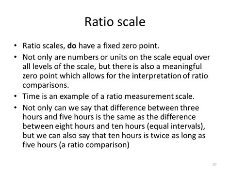 Ratio Scale Examples