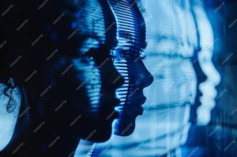premium photo digital transformation of human face into deep fake