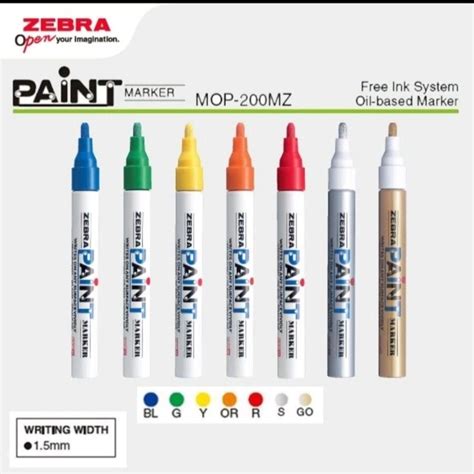 Jual Zebra Paint Marker Mop 200mz B Spidol Permanen Permanent Marker