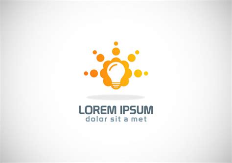 矢量创意灯泡logo设计图片素材 矢量logo设计插画素材 jpg图片格式 mac天空素材下载
