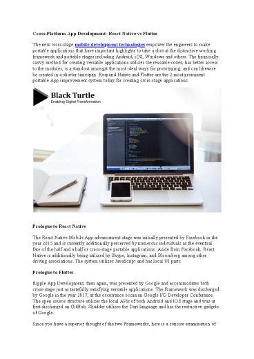 Cross Platform App Development React Native Vs Flutter Presentation Free To Download