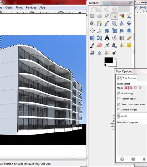 Post Production Of D Architectural Rendering With Trees And People Entourage Gimp Tutorial