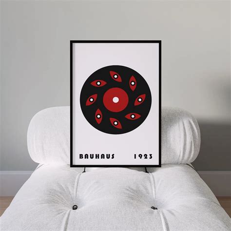 Bauhaus Poster Cutting Disc Red And Black Colors Bauhaus Posters