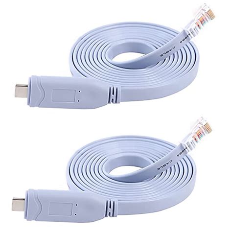 2x Usb To Type C Console Configuration Cable Type C To Rj45 Serial
