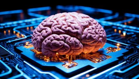 Silicon Neural Interface Stock Illustration Illustration Of Motherboard 309506479