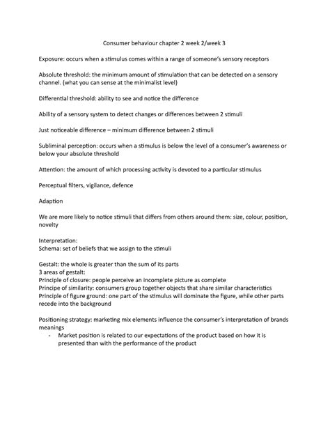 Consumer Behaviour Chapter Week Consumer Behaviour Chapter Week Week Exposure