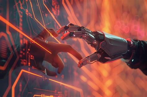 Human And Robotic Hand Touching Bridging The Gap Between Humanity And Artificial Intelligence