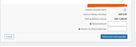 php add a checkbox field inside the refund section in woocommerce