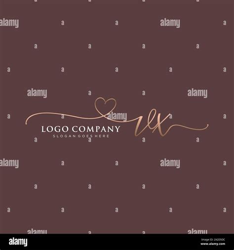 Vx Beauty Monogram And Elegant Logo Design Stock Vector Image And Art Alamy