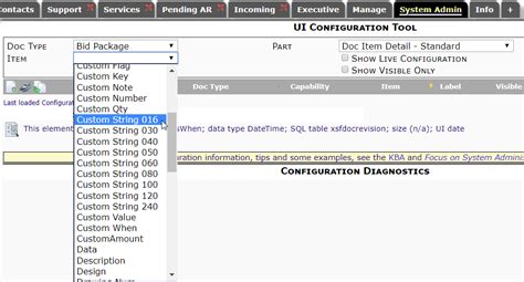 New Ui Configuration Fields And Columns In V2017 Spitfire Client Services
