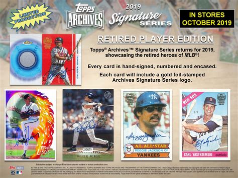 2019 Topps Archives Signature Series Baseball Retired Edition Checklist