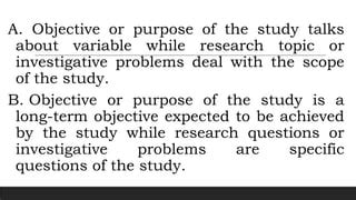 Topic 1 5 Research Questions Scope Delimitations Pptx