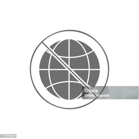 Globe Terrestre Avec Panneau Dinterdiction Pas De Monde Rejet De La