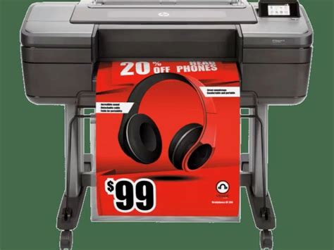 Hp Design Jet Z6 24 Inch Plotter Media Thickness 350 Gsm Print