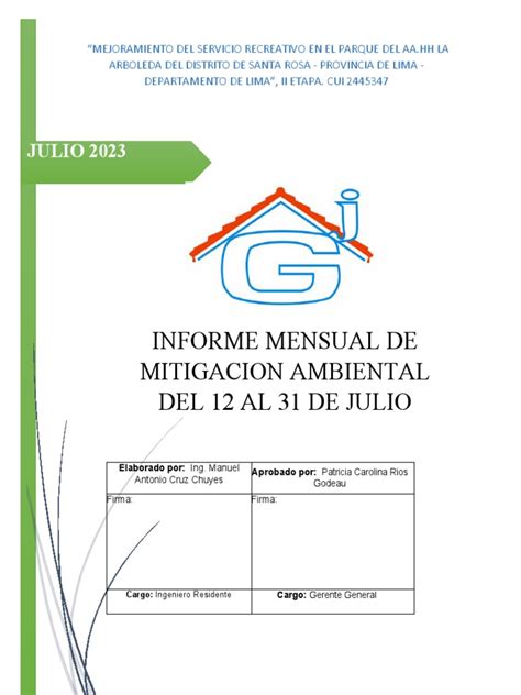 Informe Mensual Medio Ambiente Val Pdf Naturaleza Entorno Natural