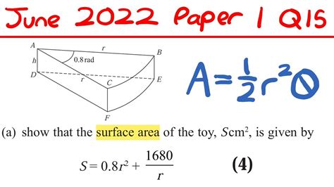 A Challenging Radians And Differentiation Exam Question Edexcel A Level Maths Youtube