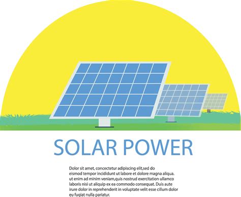 Solar Batteries Image Renewable Solar Energy Concept Banner Flat Style