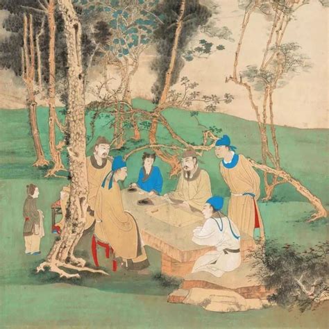 张大千《松下高仕文会图》人物历代中国