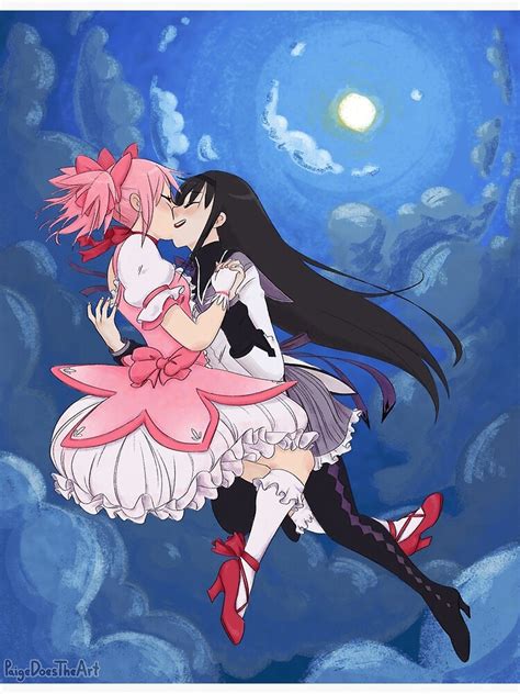Madoka Magica Madoka And Homura Full Premium Matte Vertical Poster Sold By Ivan Paduano SKU