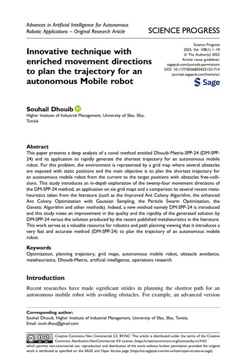Pdf Innovative Technique With Enriched Movement Directions To Plan The Trajectory For An