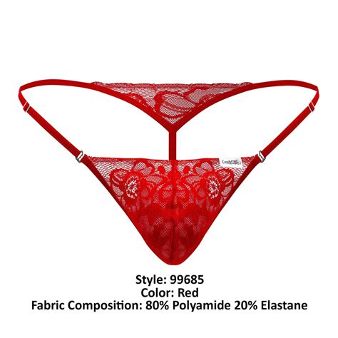Candyman 99685 Lace Thongs Color Red Candyman Fashion