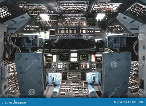 Space Shuttle Dashboard Spaceship Cockpit With Lots Of Control Buttons
