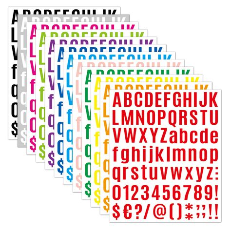 Alphanumeric A Z 0 9 Letter Number Alphabet Sticker Wedding Birthday