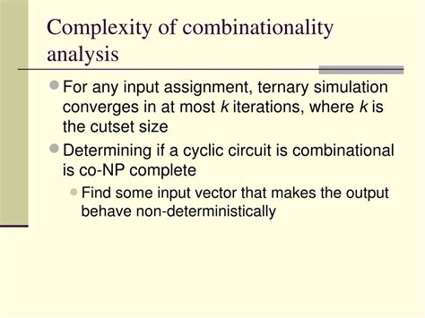 Ppt Analyzing Combinationality Of Cyclic Circuits Eecs 290a